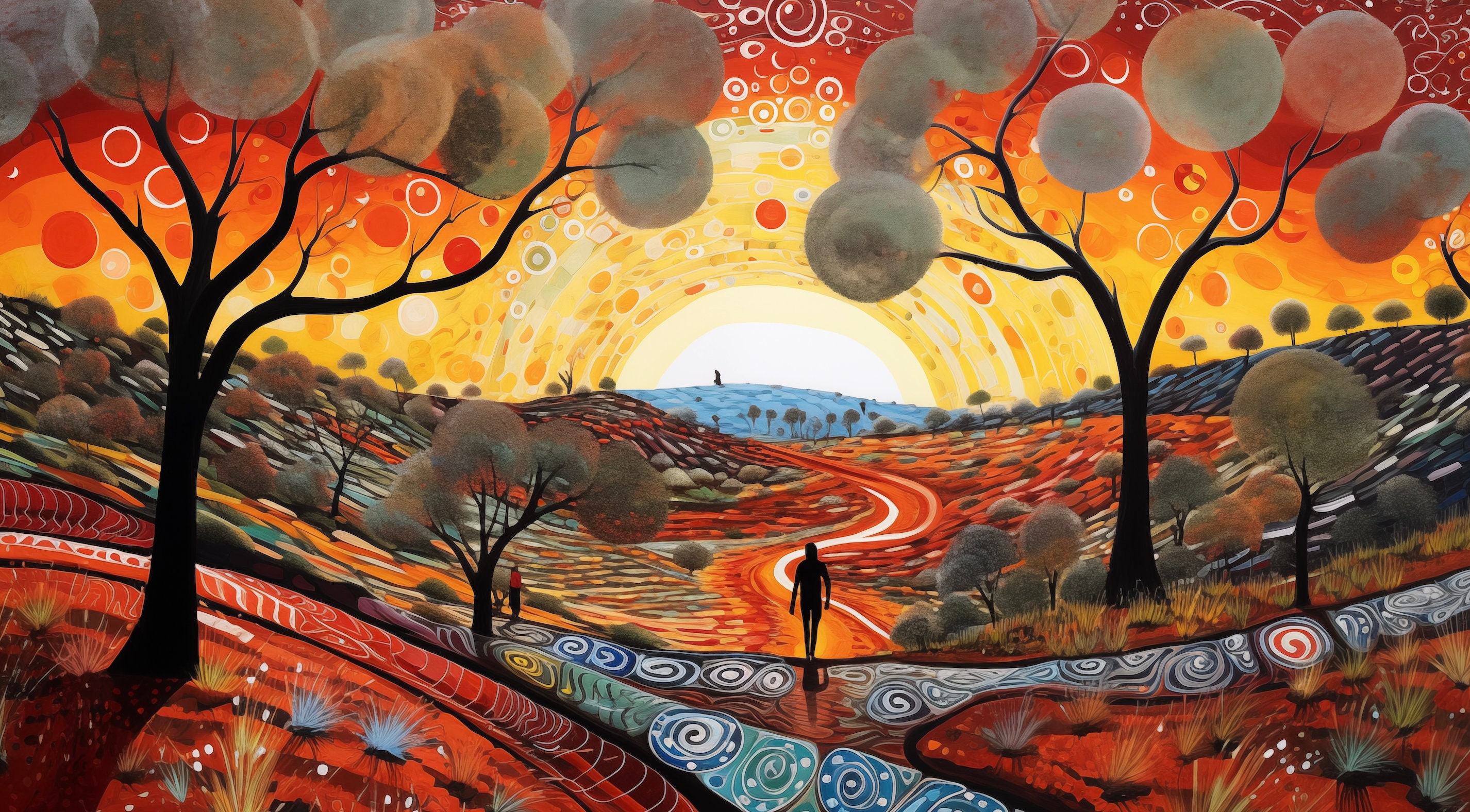 Aboriginal Wall Decor, Aboriginal Digital Art, Australian Aboriginal ...