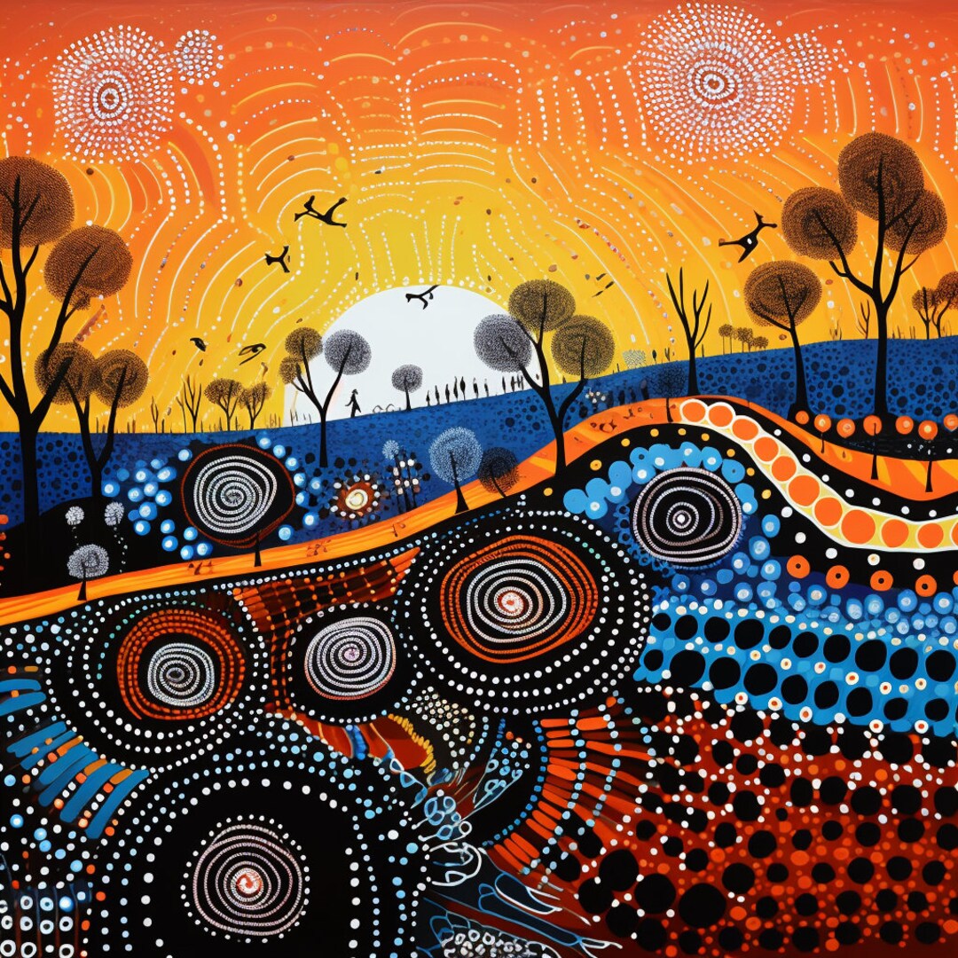 Aboriginal Wall Decor, Aboriginal Digital Art, Australian Aboriginal ...