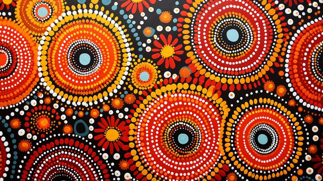 Aboriginal Art Digital Prints Indigenous-inspired Wall Decor, Vibrant ...