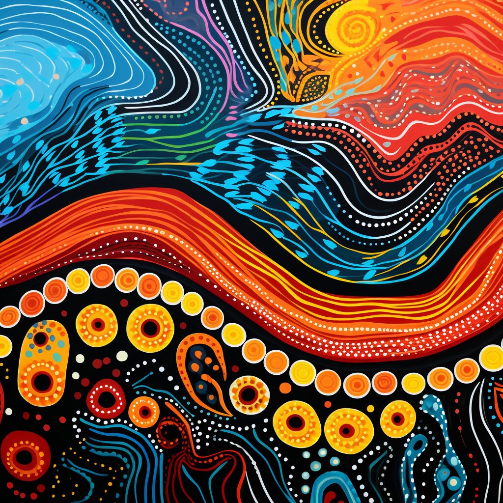 Aboriginal Wall Decor, Aboriginal Digital Art, Australian Aboriginal ...