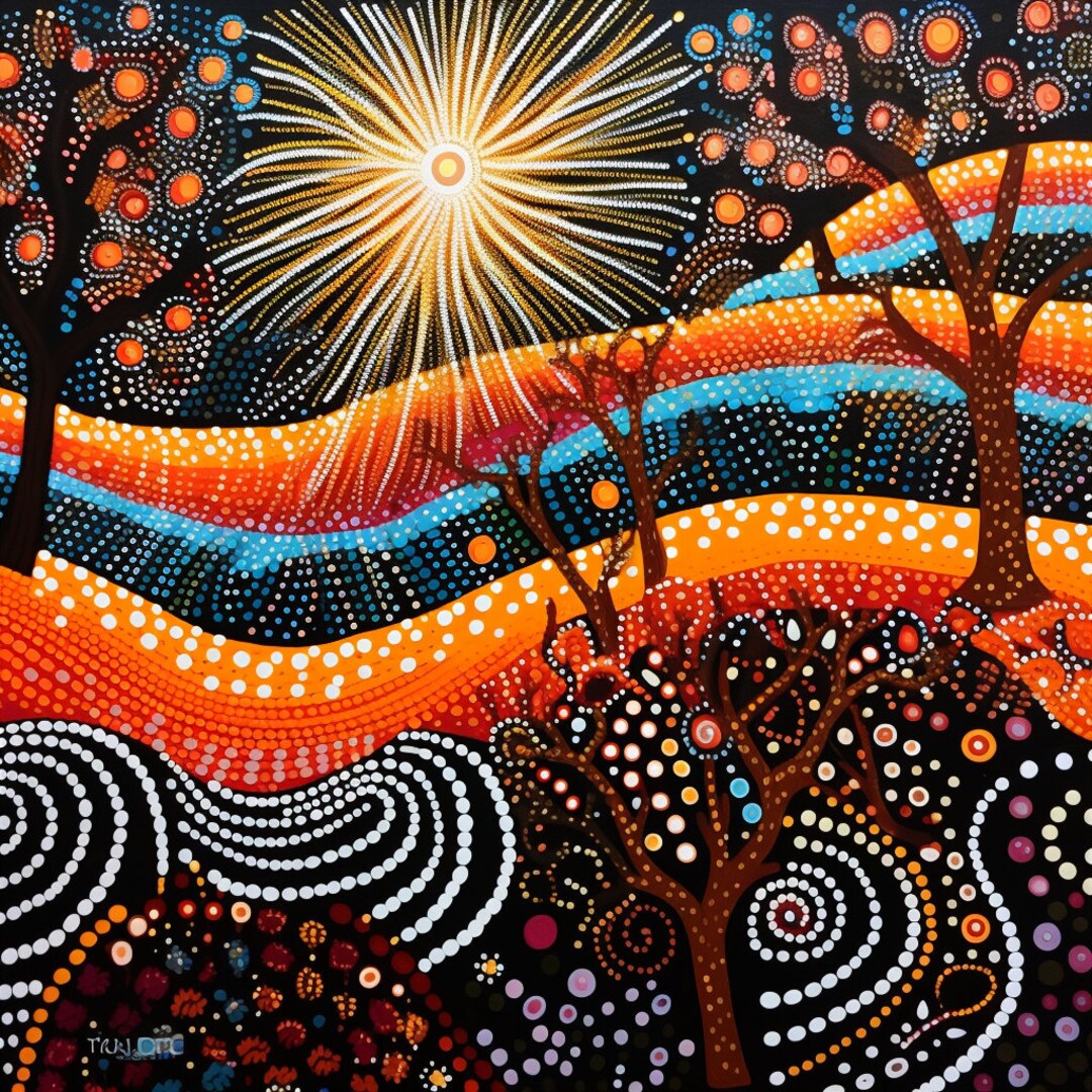 Aboriginal Wall Decor, Aboriginal Digital Art, Australian Aboriginal ...