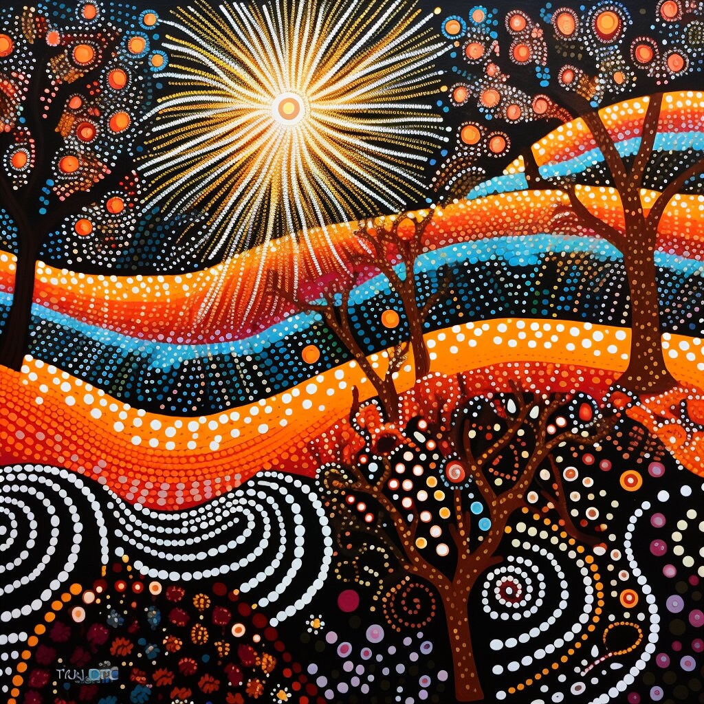 Aboriginal Wall Decor, Aboriginal Digital Art, Australian Aboriginal ...
