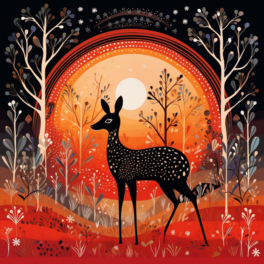 Aboriginal Art Digital Prints Indigenous-inspired Wall Decor, Vibrant ...