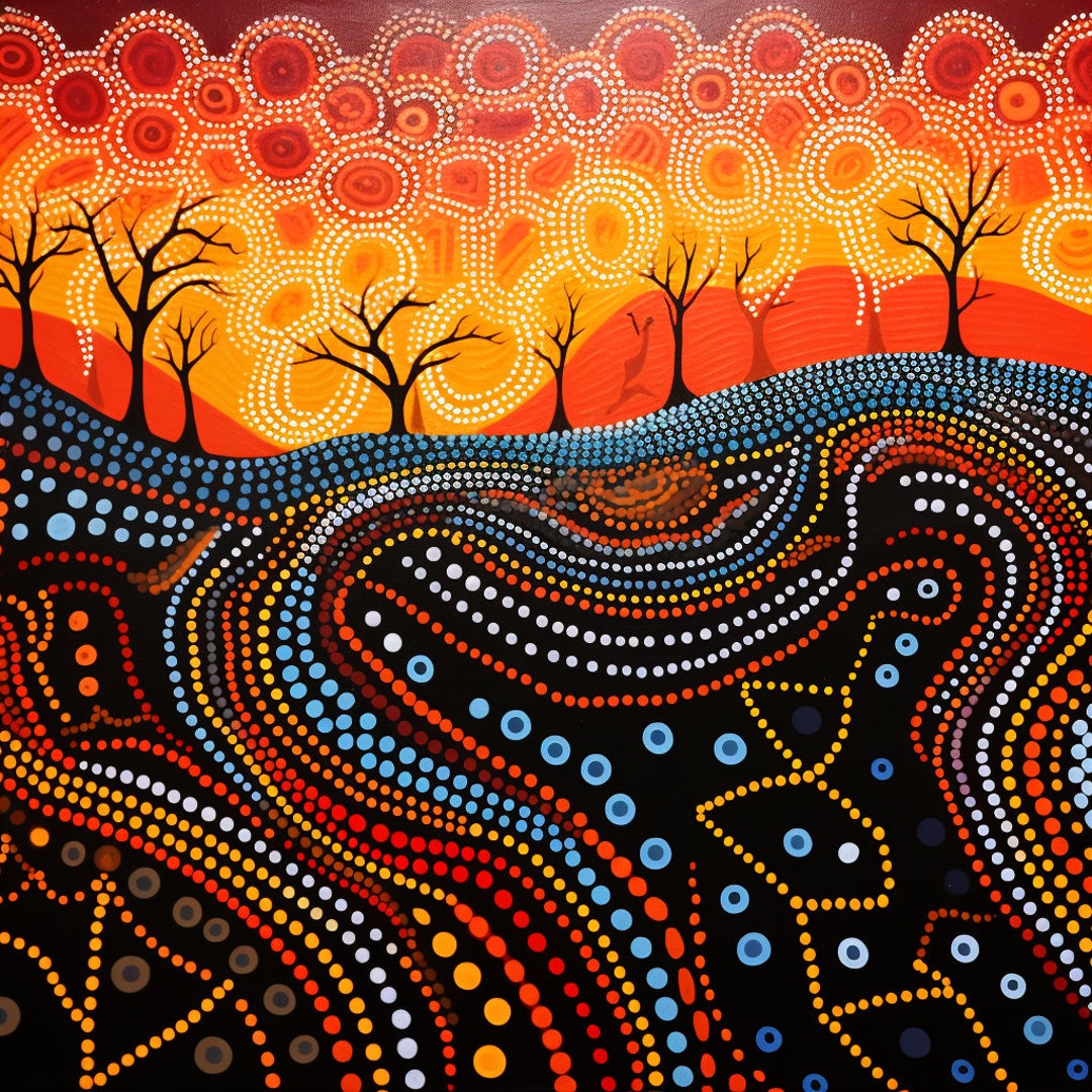 Aboriginal Wall Decor, Aboriginal Digital Art, Australian Aboriginal ...