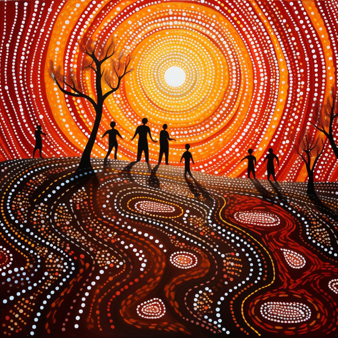 Aboriginal Wall Decor, Aboriginal Digital Art, Australian Aboriginal Art, Aboriginal Dot Art ...