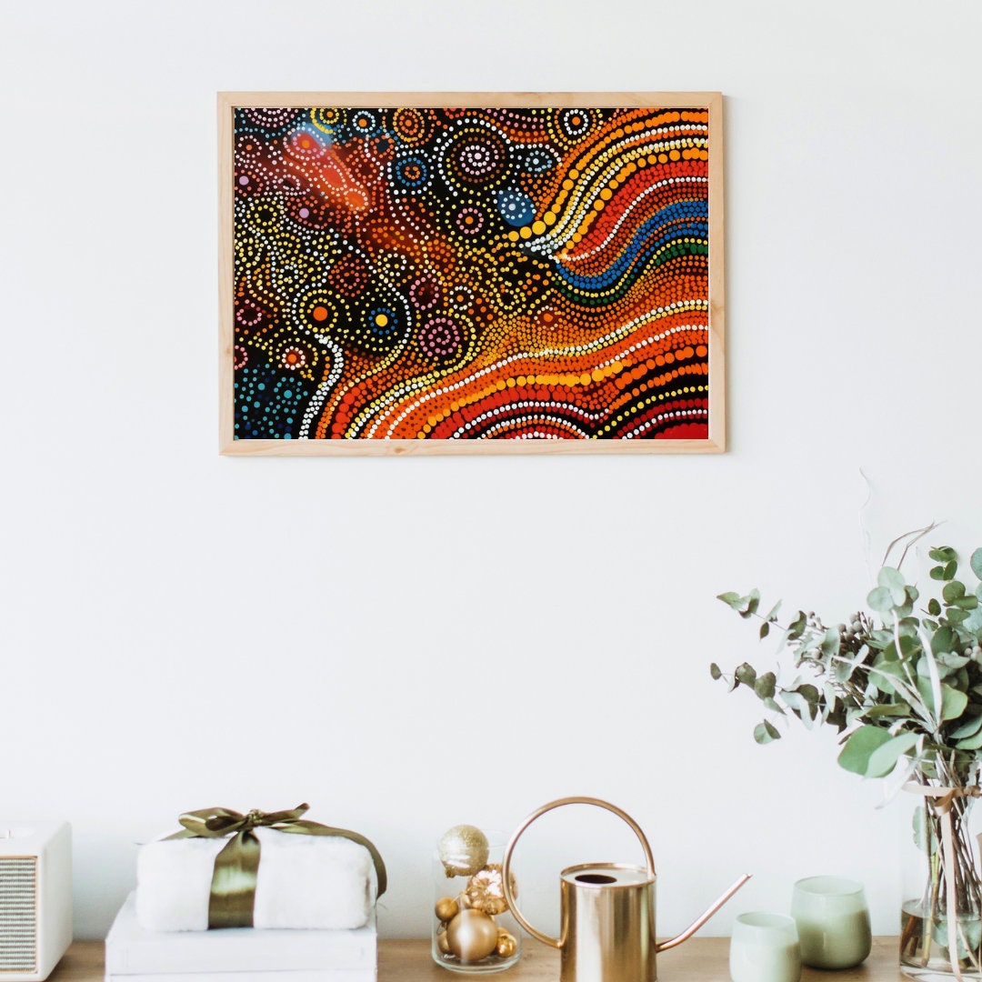 Aboriginal Wall Decor, Aboriginal Digital Art, Australian Aboriginal ...