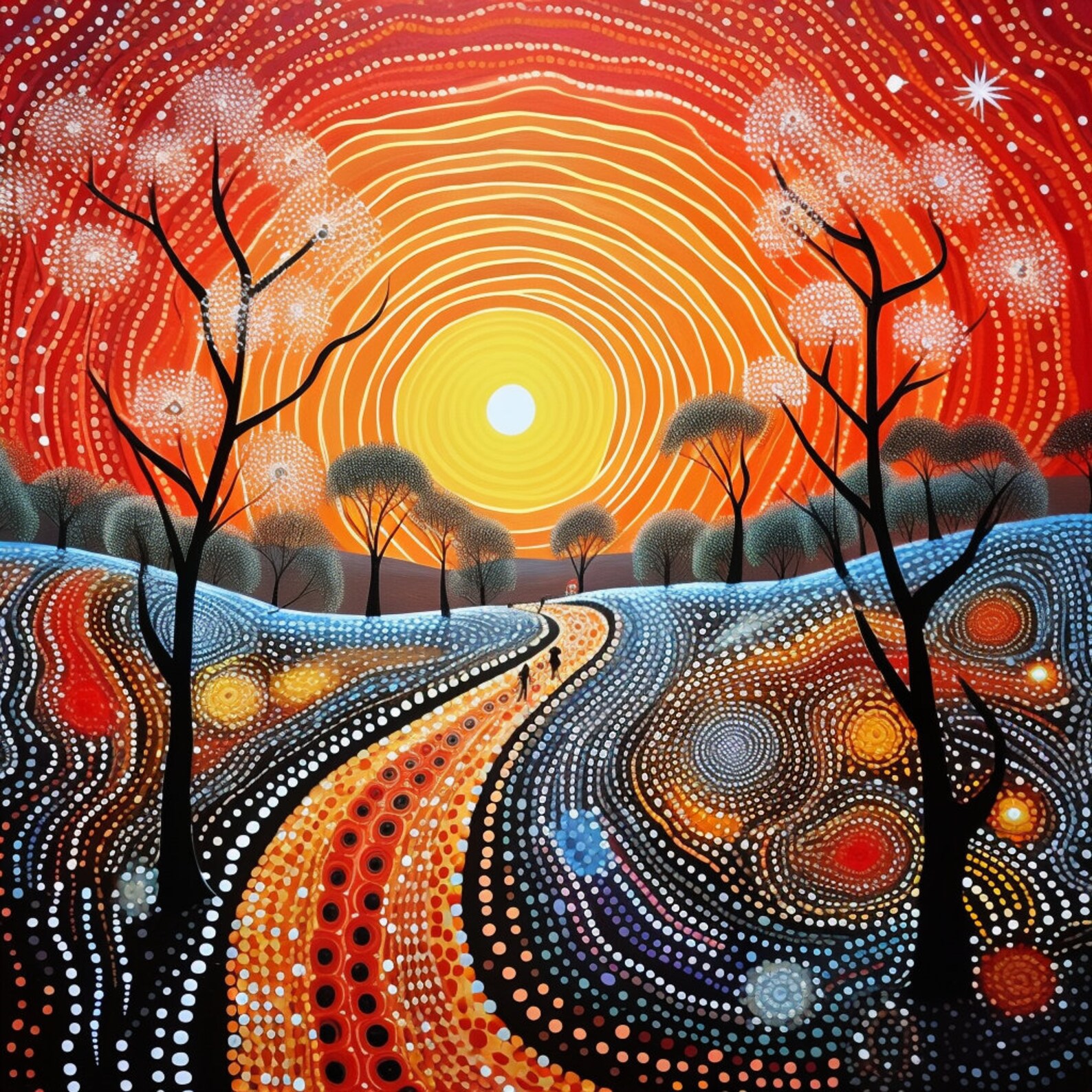 Aboriginal Wall Decor, Aboriginal Digital Art, Australian Aboriginal ...