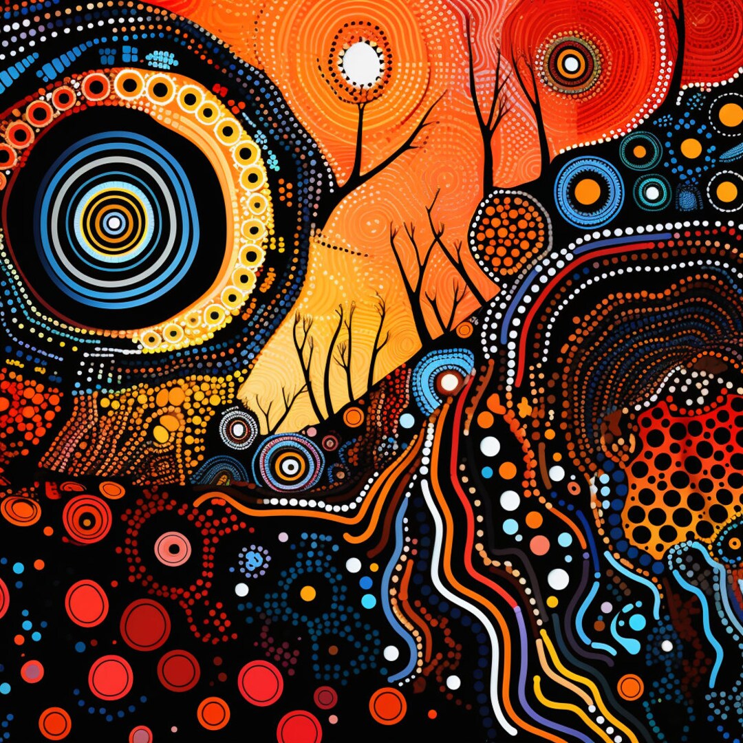 Aboriginal Wall Decor, Aboriginal Digital Art, Australian Aboriginal ...