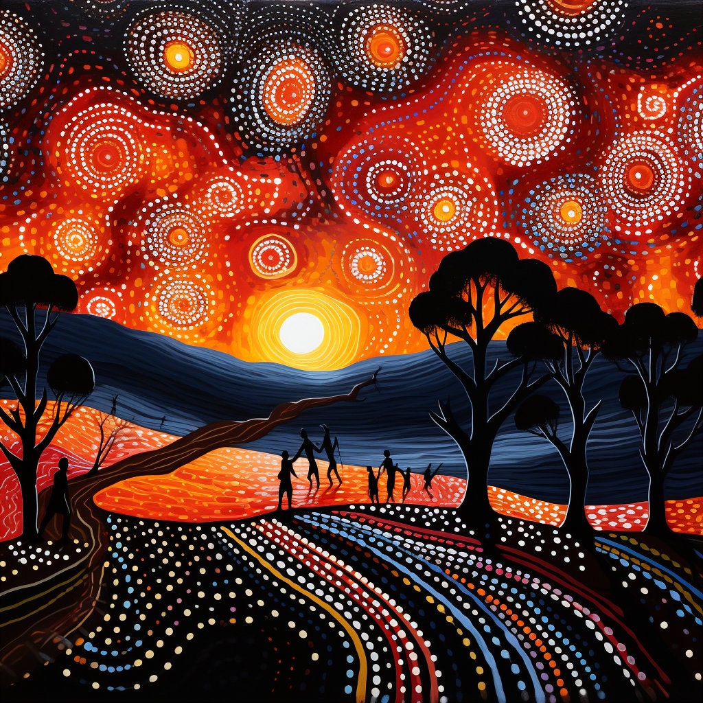Aboriginal Wall Decor, Aboriginal Digital Art, Australian Aboriginal ...