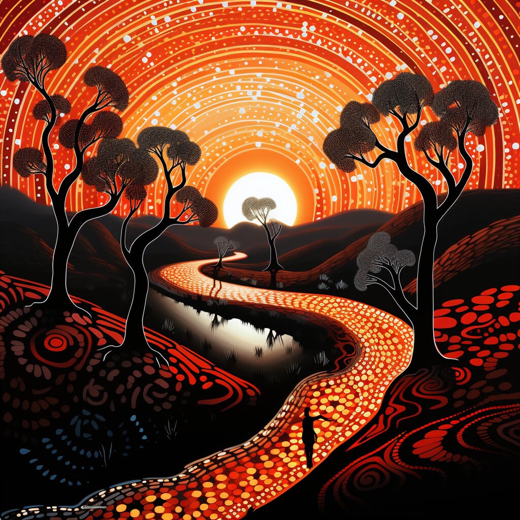 Aboriginal Wall Decor, Aboriginal Digital Art, Australian Aboriginal ...