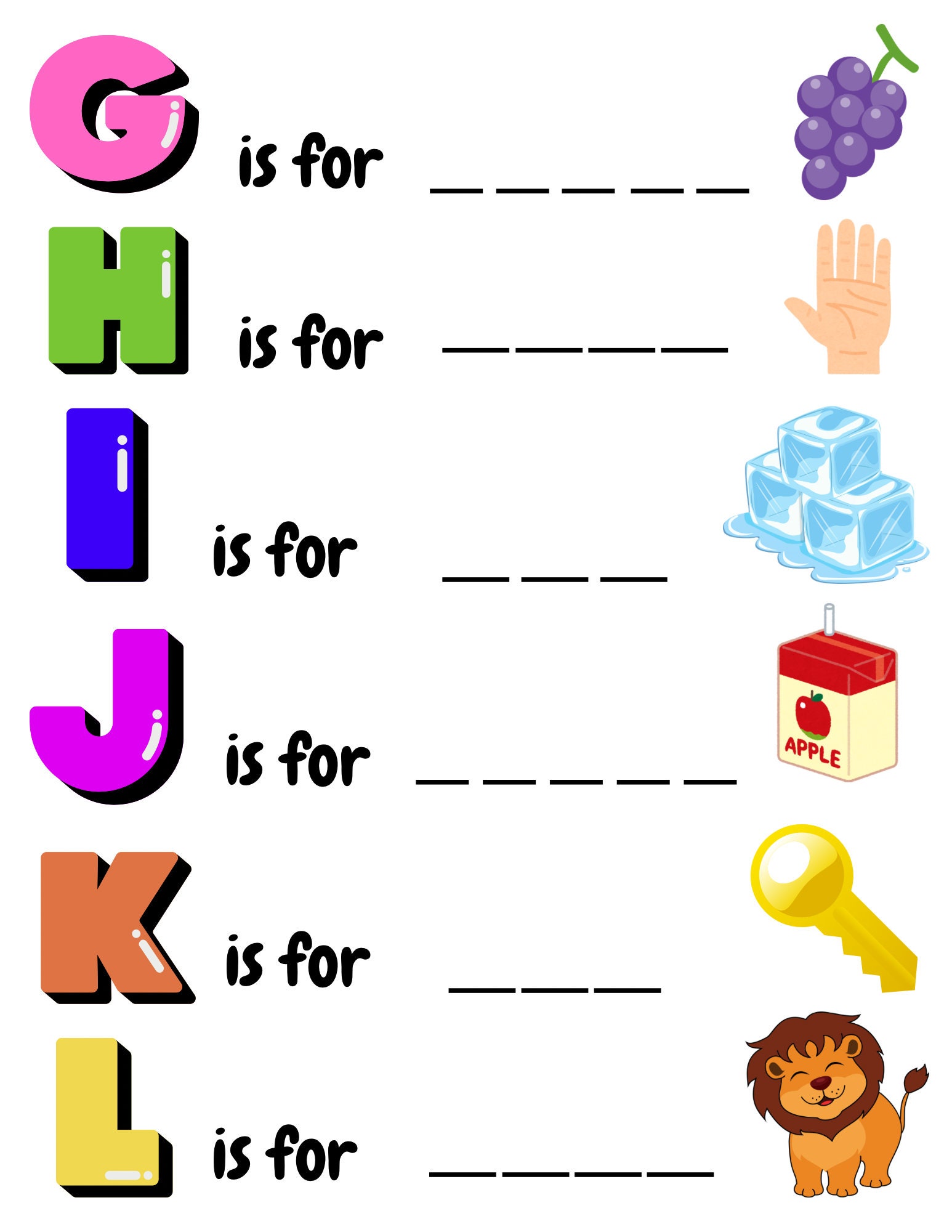 Colorful Alphabet Worksheets - Etsy