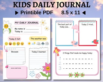 Kids Daily Journal Printable Journal for Kids Diary for Children Kids ...