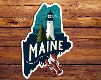 Maine ME State Outline Vinyl Decal Sticker - Etsy