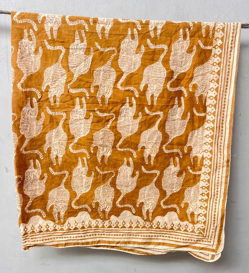 Hand Block Printed Square Scarf-face Cover-hijab-head Cover-head Scarf ...