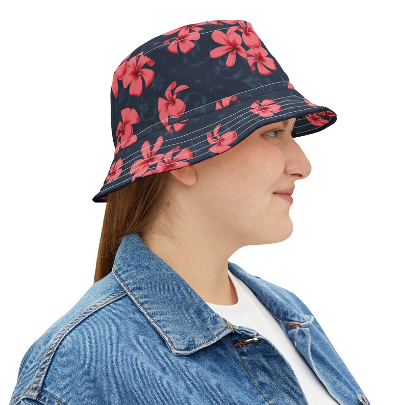 Floral Print Bucket Hat, Summer Hat, Vacation Accessory, Festival Gear ...