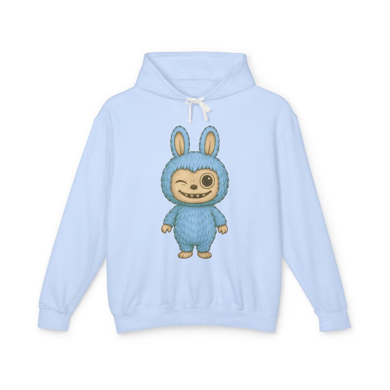 LABUBU Hooded Sweatshirt, Blue LABUBU Hoodie, LABUBU Apparel - Etsy