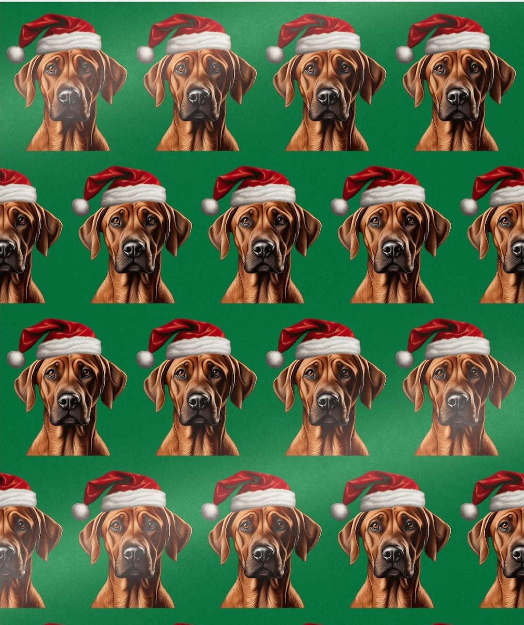 Rhodesian Ridgeback Christmas Gift Wrap 24 X 36 or 24 X 72 Roll ...