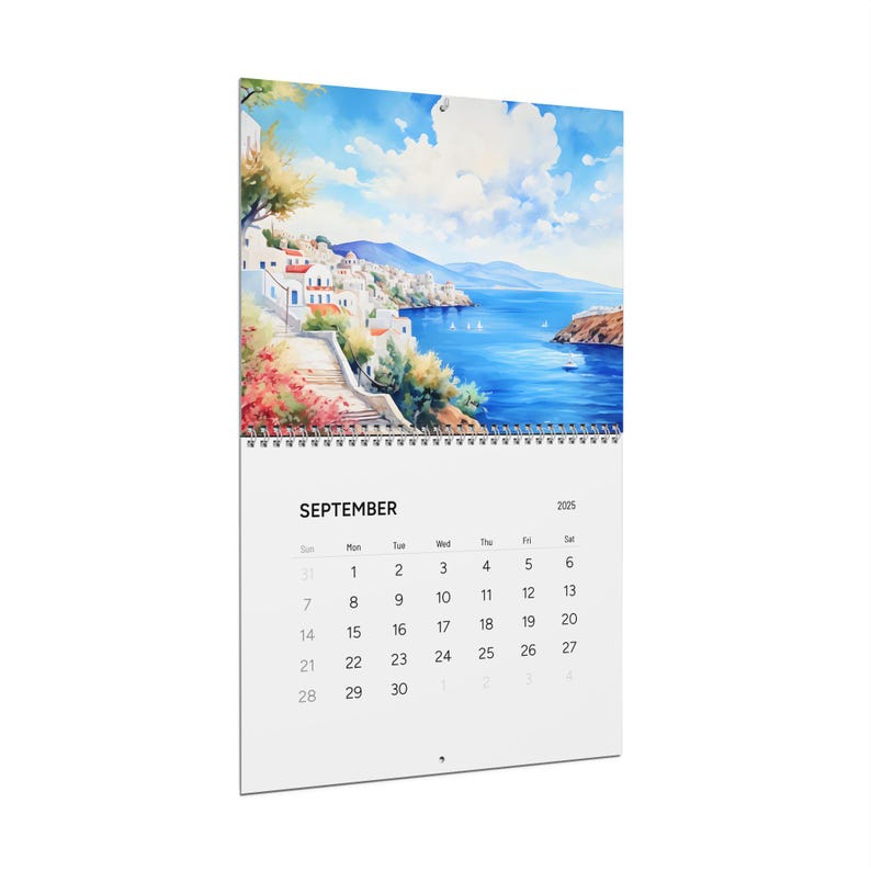 Wall Calendars 2025 Greece in Watercolor, Greek Islands Calendar ...