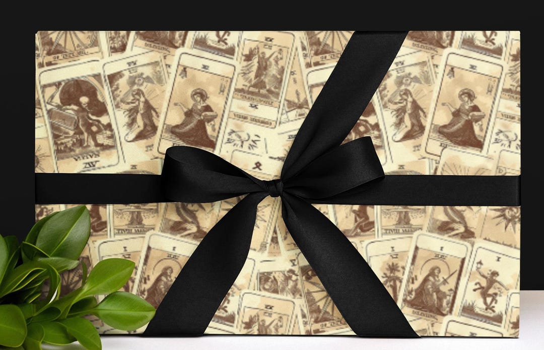 Vintage Tarot Card Wrapping Paper Roll 24x72 or 24x144 Mystical Occult ...