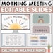 Morning Meeting Editable Google Slides | Boho-themed | for Special ...