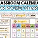 Classroom Calendar for Pocket Charts | Rainbow Colors - Etsy