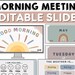 Morning Meeting Editable Google Slides | Boho-themed | for Special ...