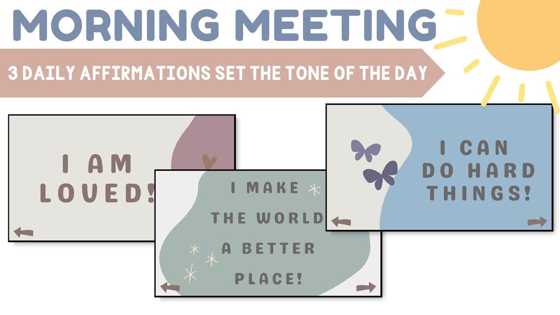 Morning Meeting Editable Google Slides | Boho-themed | for Special ...