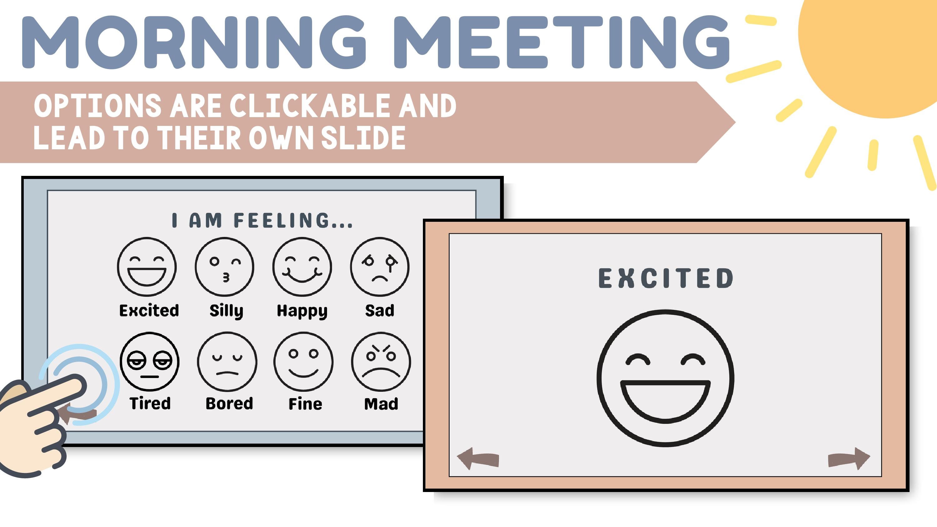 Morning Meeting Editable Google Slides | Boho-themed | for Special ...