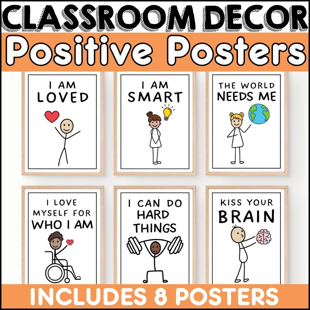 Positive Classroom Posters | Sped/elementary Classroom Decor | Symbol ...
