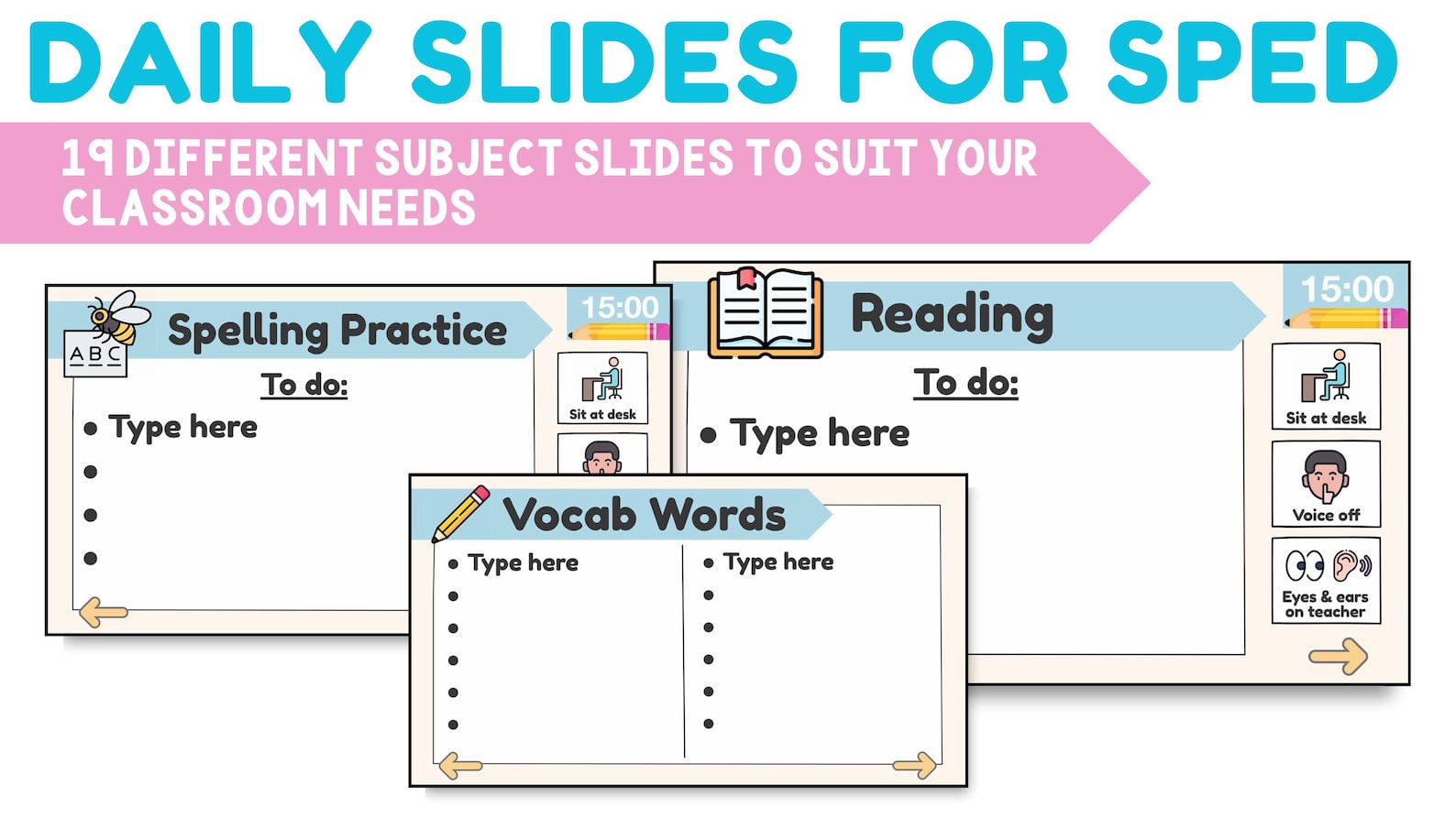 Daily Slides With Timers for Special Education | Editable Google Slides ...