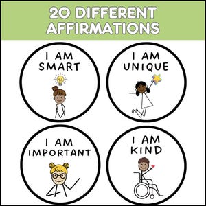 Daily Affirmation Station | Stick Figures | Positive Classroom Decor - Etsy