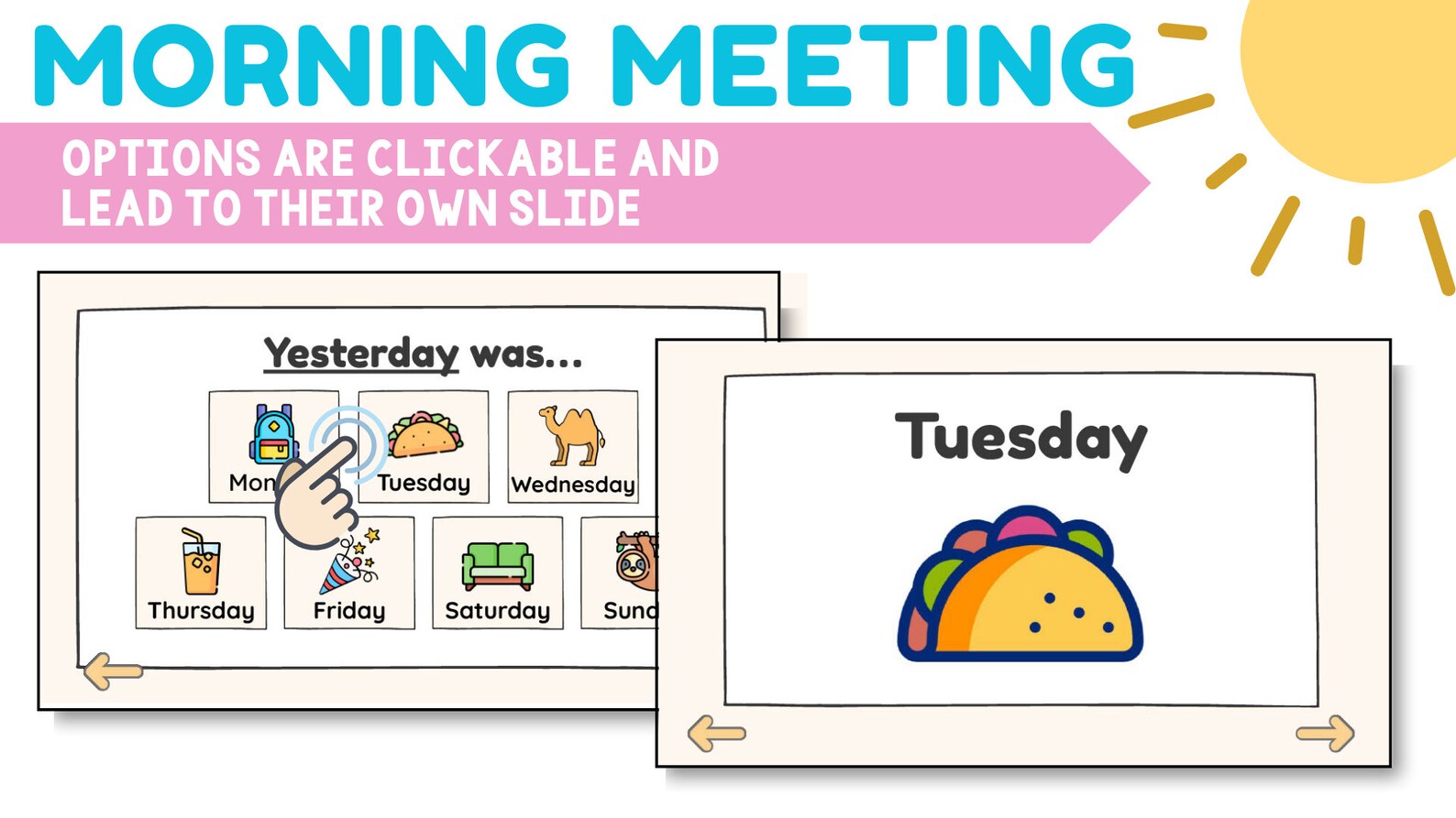 Morning Meeting Slides & Work for Special Education | Google Slides ...
