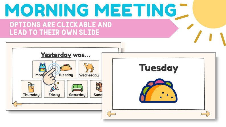 Morning Meeting Slides & Work for Special Education | Google Slides ...