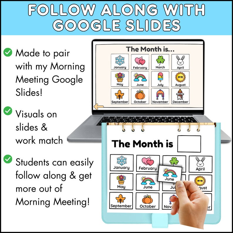 Morning Meeting Slides & Work for Special Education | Google Slides ...