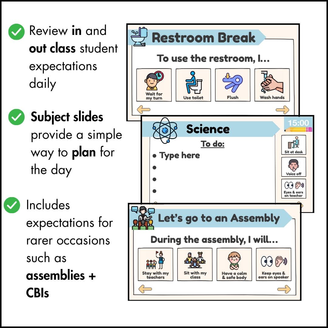 Daily Slides With Timers for Special Education | Editable Google Slides ...
