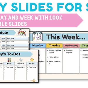 Daily Slides With Timers for Special Education | Editable Google Slides ...
