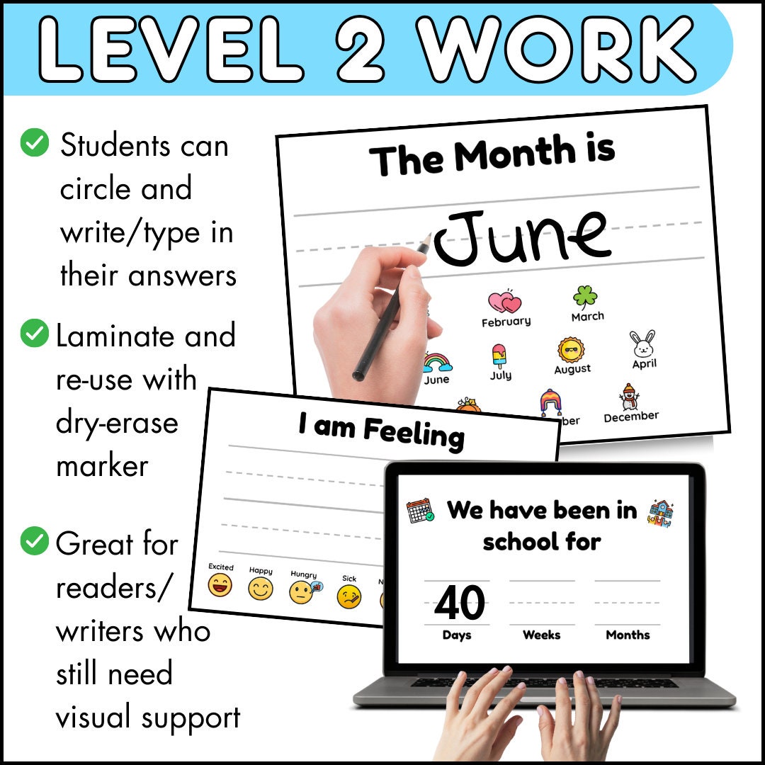 Morning Work for Special Education | Printable + Digital | Calendar ...