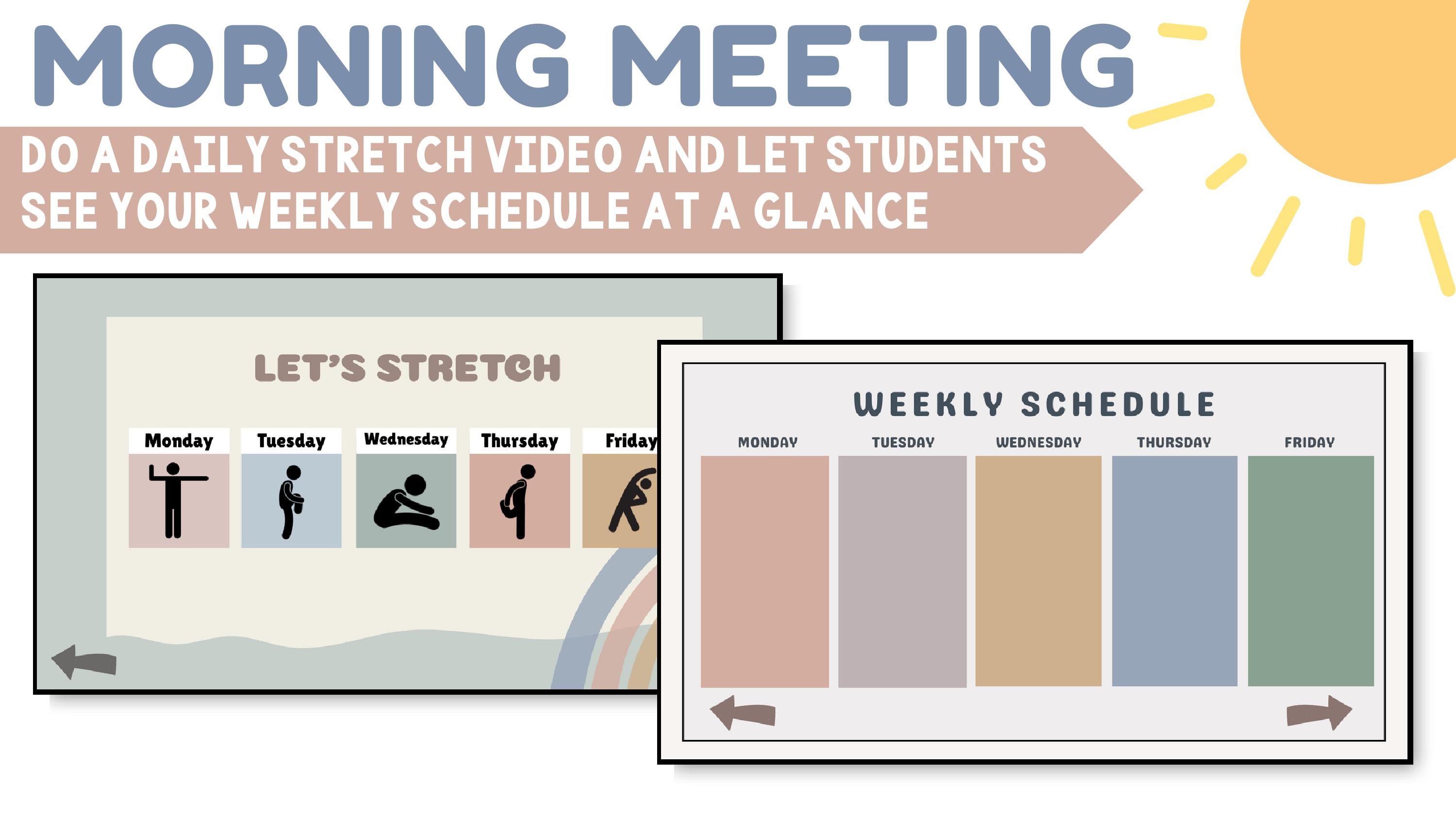 Morning Meeting Editable Google Slides | Boho-themed | for Special ...