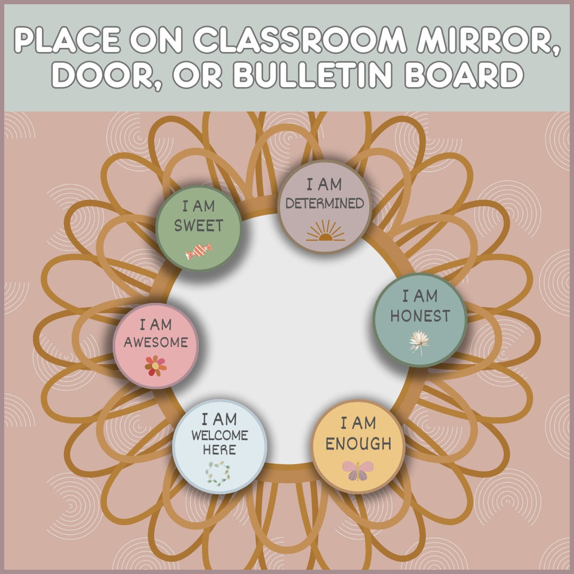 Daily Affirmation Station | Boho | Positive Classroom Decor - Etsy