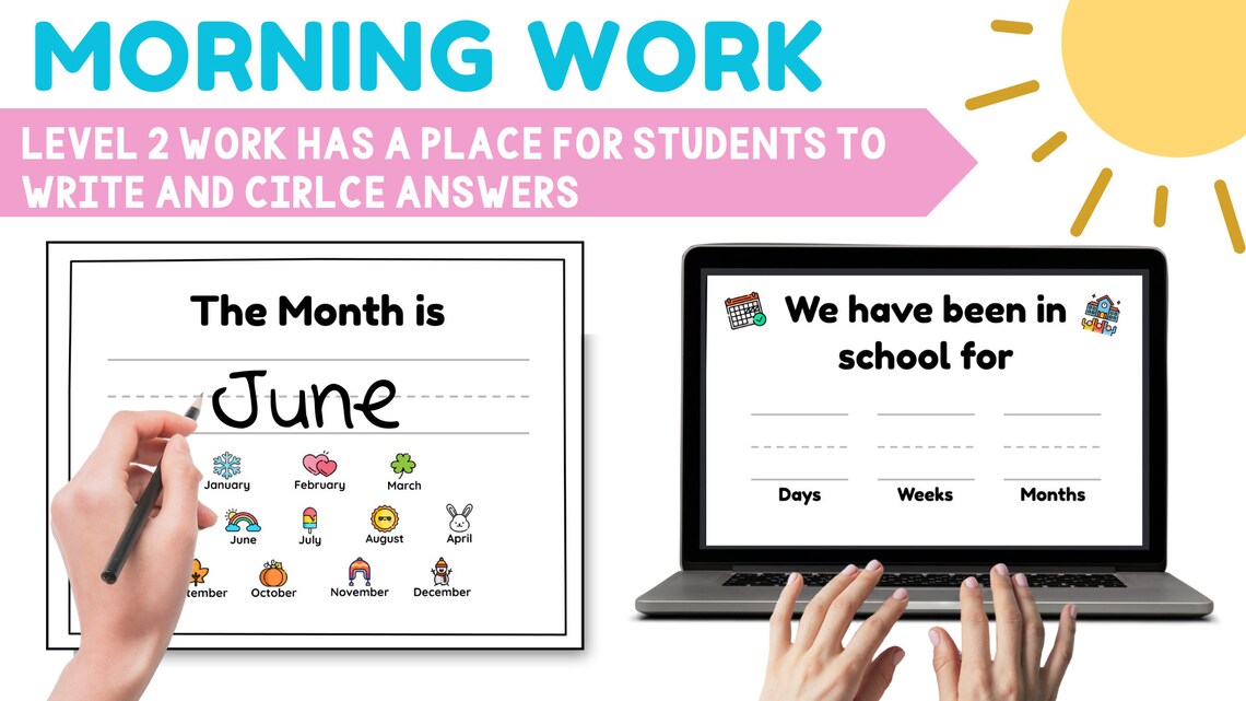 Morning Meeting Slides & Work for Special Education | Google Slides ...