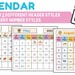 Classroom Calendar for Pocket Charts | Rainbow Colors - Etsy
