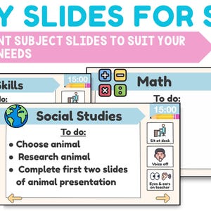 Daily Slides With Timers for Special Education | Editable Google Slides ...