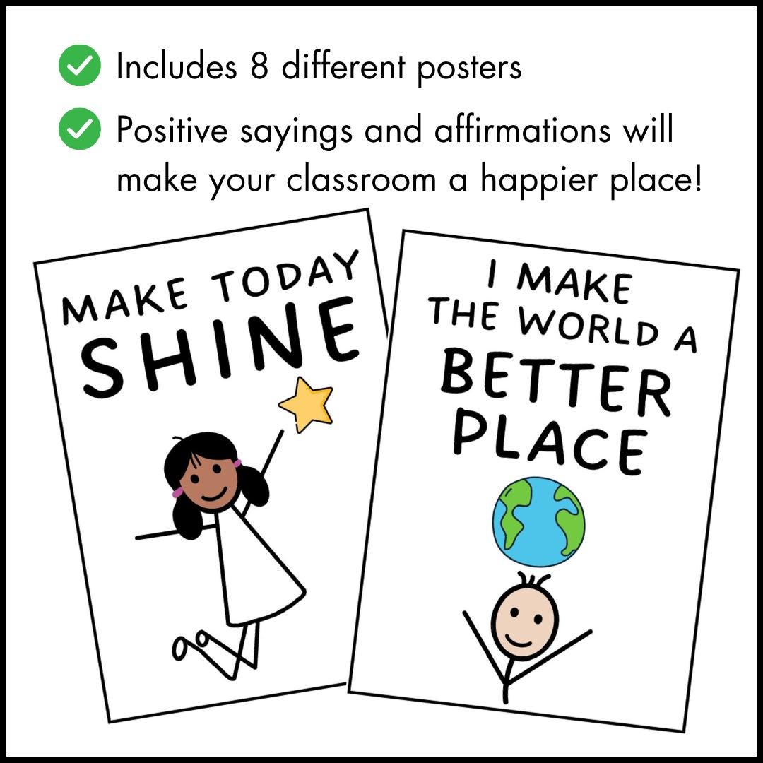 Positive Classroom Posters | Sped/elementary Classroom Decor | Symbol ...