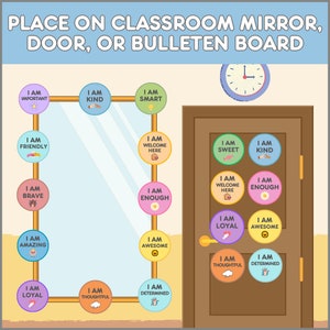 Daily Affirmation Station | Rainbow | Positive Classroom Decor - Etsy