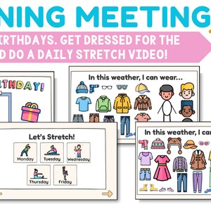Morning Meeting Slides & Work for Special Education | Google Slides ...