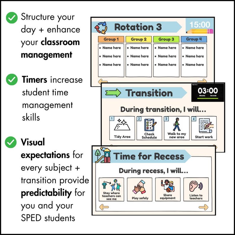 Daily Slides With Timers for Special Education | Editable Google Slides ...