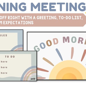 Morning Meeting Editable Google Slides | Boho-themed | for Special ...