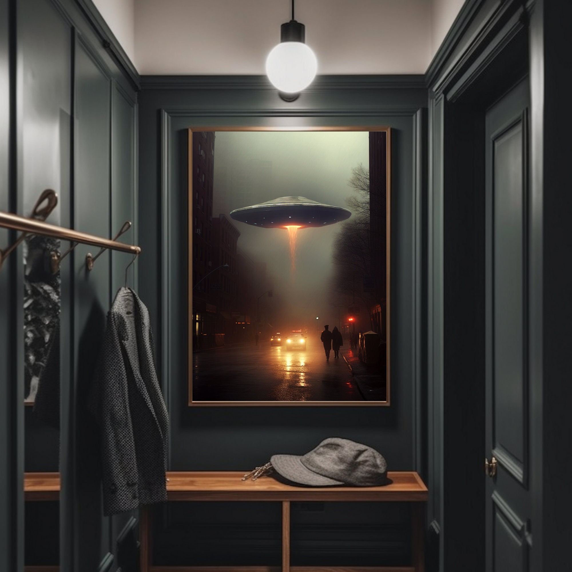 Sci-fi Poster UFO Poster Mystery Poster Fantasy Wall Art NYC Mural ...