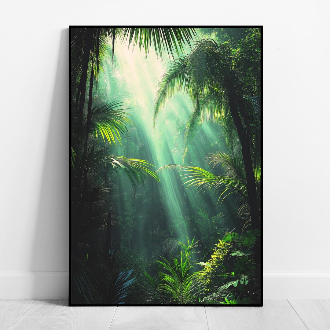 Rainforest Poster Nature Poster Landscape Poster Jungle Mural Tropical ...
