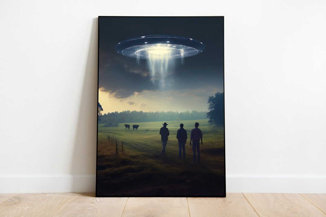 Sci-fi Poster UFO Poster Mystery Poster Fantasy Wall Art USA Mural ...